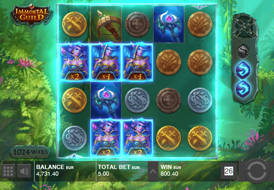 Immortal Guild (RTP 96.55 % | Push Gaming) Slot Review - GMBLRS.COM