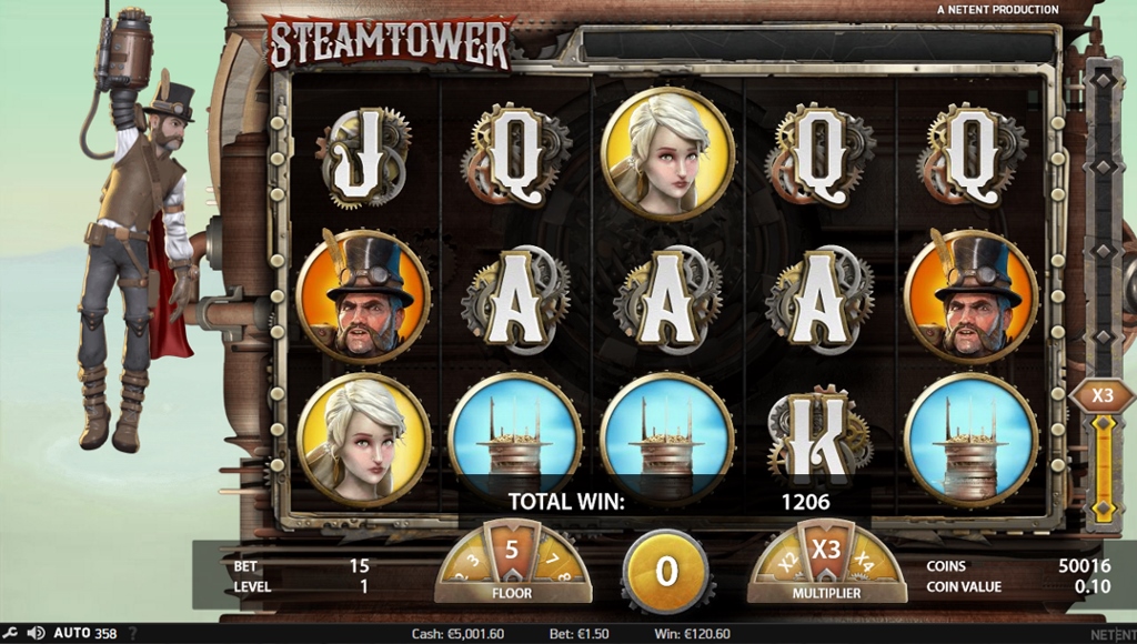 Steam Tower (RTP 97.04 % | NetEnt) Slot Review - GMBLRS.COM
