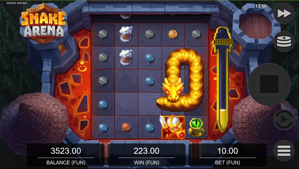 Snake Arena (RTP 96.25 % | Relax Gaming) Slot Review - GMBLRS.COM
