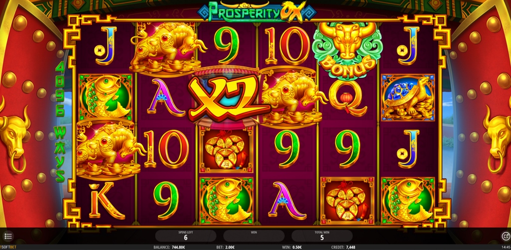 Prosperity Ox (RTP 95.94 % | iSoftBet) Slot Review - GMBLRS.COM