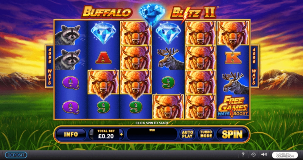 Buffalo Blitz II (RTP 95.96 % | Playtech) Slot Review - GMBLRS.COM