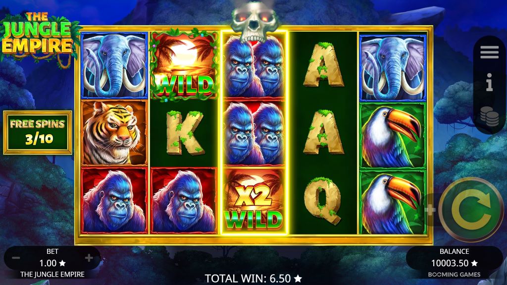 The Jungle Empire (RTP 95.80 % | Booming Games) Slot Review - GMBLRS.COM